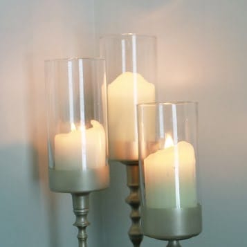 DIY hurricane candle set - upcycled for only $5!