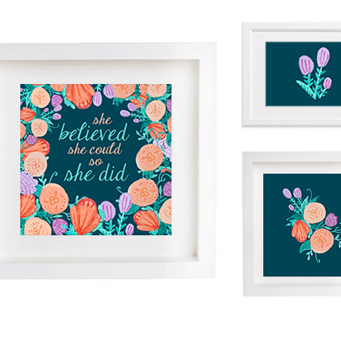 FREE PRINTABLES // SHE BELIEVED SHE COULD SO SHE DID – Oh So Lovely Blog