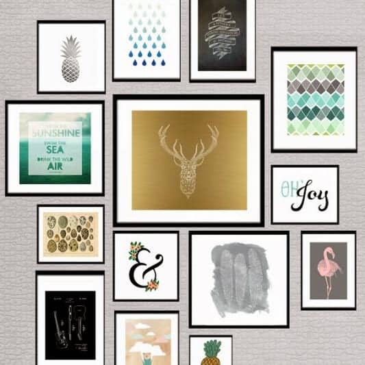 Free printable gallery wall art curated by Little Gold Pixel