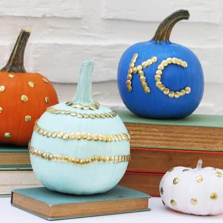 DIY push pin pumpkins — pump up your pumpkins with thumb tacks!