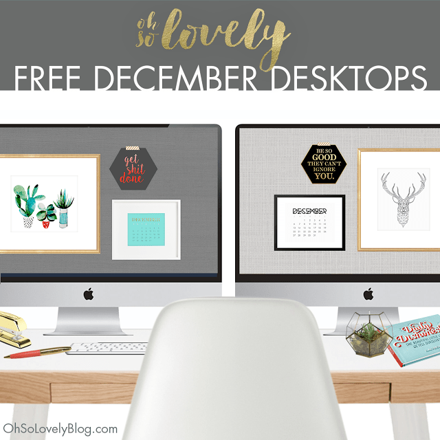 FREEBIES // DECEMBER DESKTOP CALENDARS – Oh So Lovely Blog