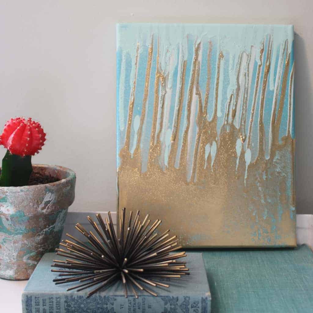 DIY Spray Paint Drip Art Tutorial from Oh So Lovely Blog