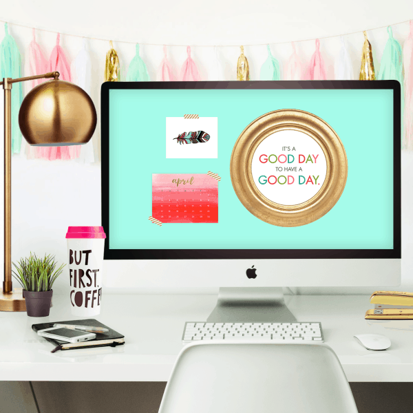 Oh So Lovely Blog shares 2 free April desktop wallpaper calendars