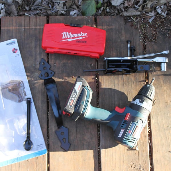 DIY tutorial install National Hardware gate latch + giveaway