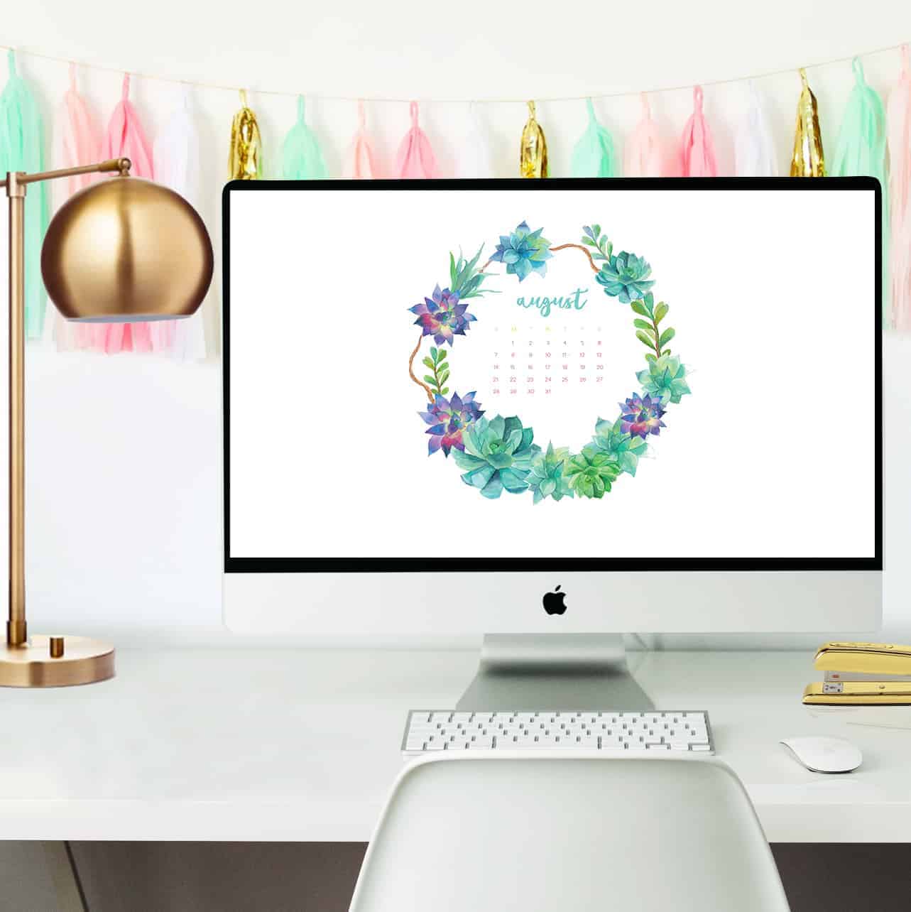 Free August desktop calendars. Three pretty wallpapers for you!