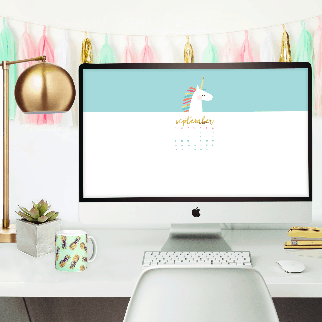 4 cute and Free September Desktop Wallpaper Calendars