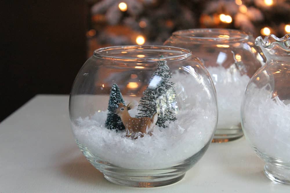 Easy and affordable DIY fish bowl snowman tutorial