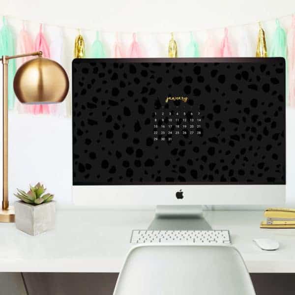 FREE January desktop calendar wallpapers - 10+ options