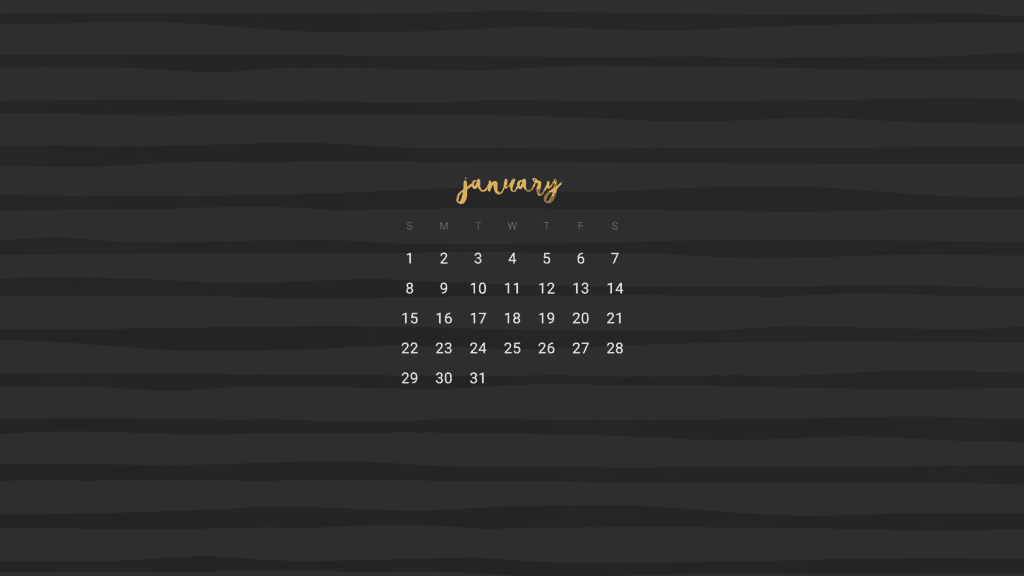 FREE January desktop calendar wallpapers - 10+ options