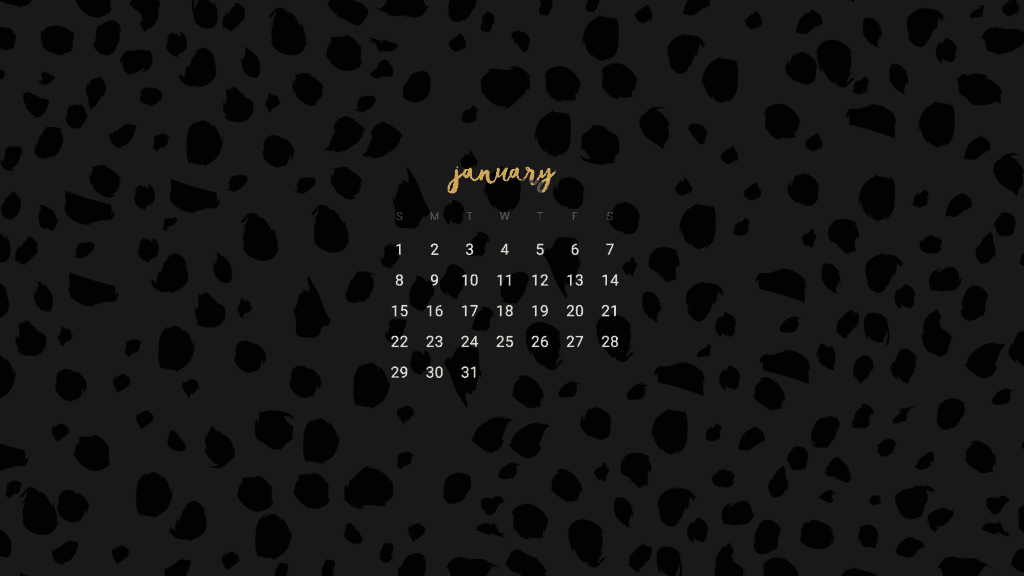 FREE January desktop calendar wallpapers - 10+ options