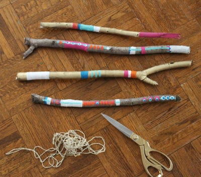 Super cute and inexpensive DIY stick wall hanging tutorial