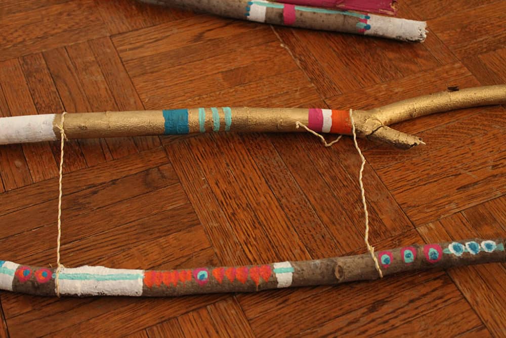 Super cute and inexpensive DIY stick wall hanging tutorial