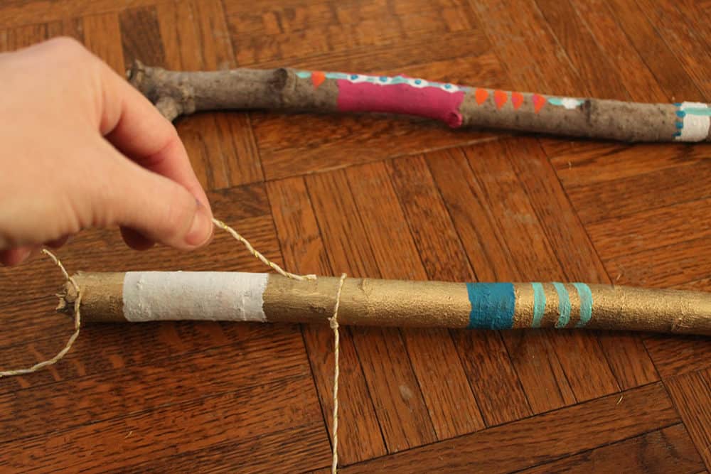 Super cute and inexpensive DIY stick wall hanging tutorial