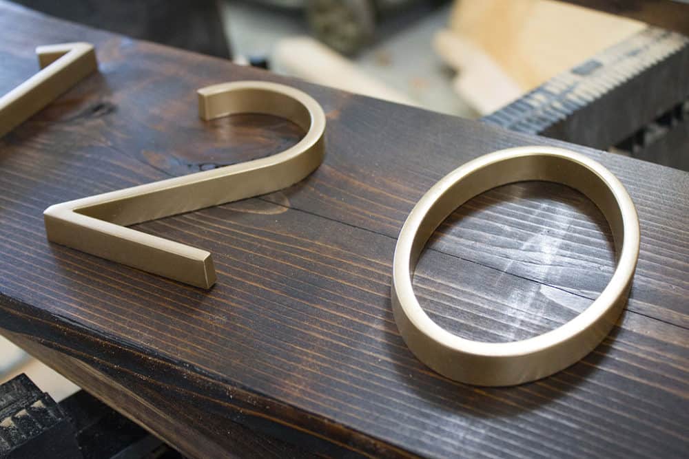 DIY modern house numbers tutorial - affordably up your curb appeal game!