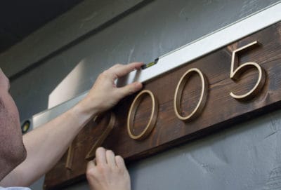 DIY modern house numbers tutorial - affordably up your curb appeal game!