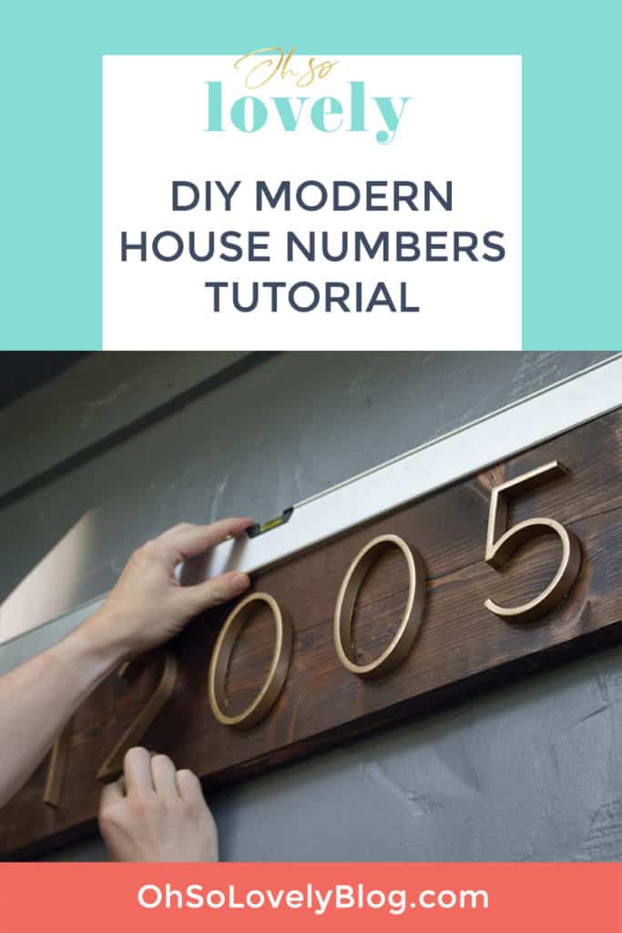 DIY modern house numbers tutorial - affordably up your curb appeal game!