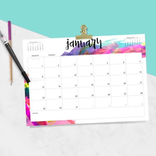 Download your FREE 2018 Printable Calendars today! 28 designs to choose ...