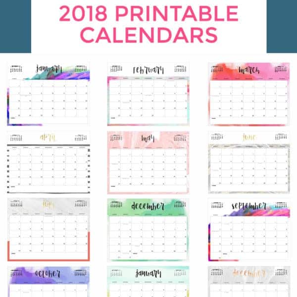 FREE 2018 CALENDARS Archives – Oh So Lovely Blog
