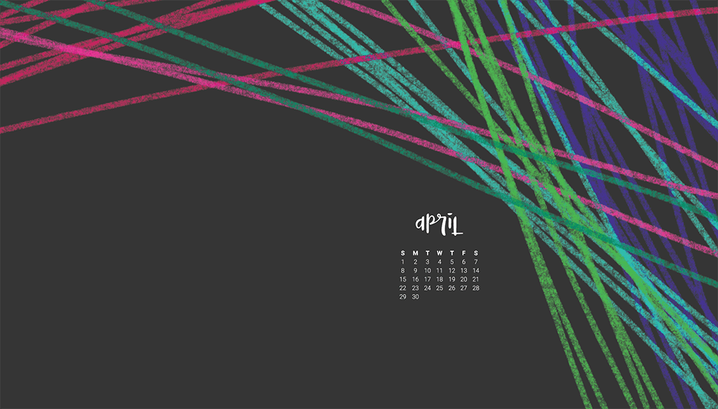 FREE April desktop calendar wallpapers - 6 designs to choose from!