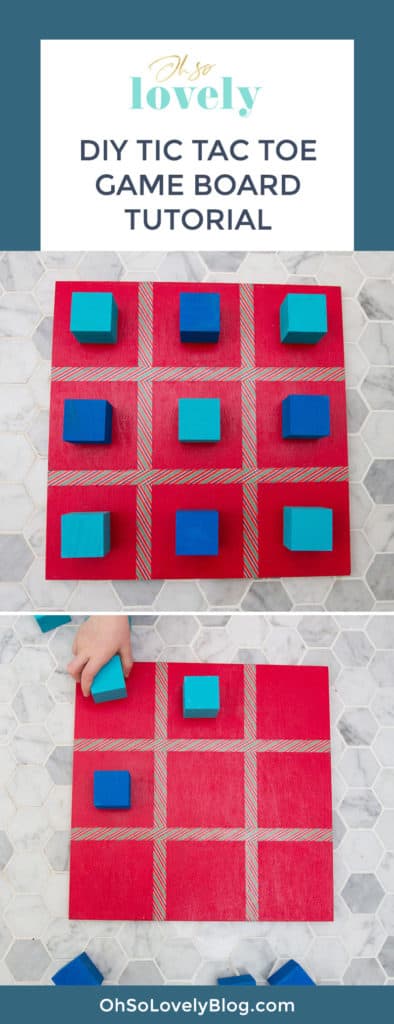 A DIY tic tac toe board tutorial—super easy and fun to make!
