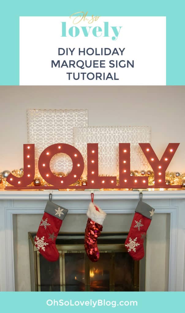 DIY holiday marquee sign tutorial featuring CraftCuts