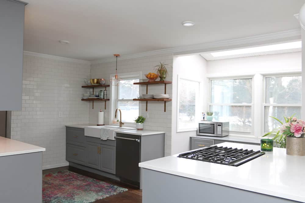 A DIY kitchen open shelving tutorial — affordable, solid and beautiful!