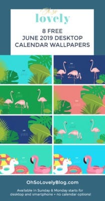 Download all 8 fun, summery, and free June desktop wallpaper calendars!