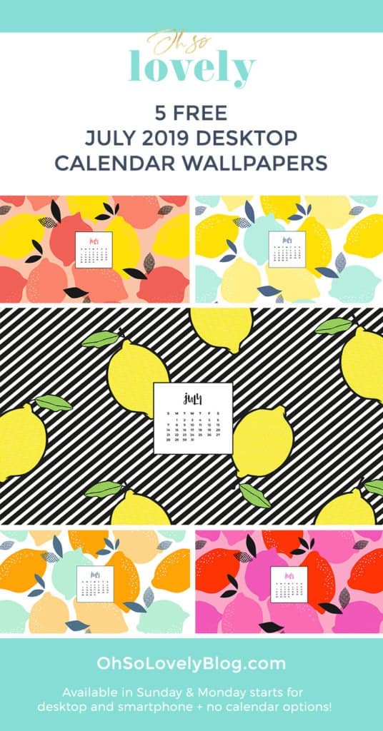 Five fun, fruity, and free July wallpaper calendars—download yours today!