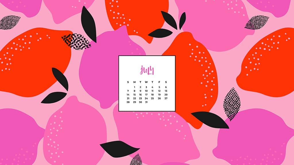 Five fun, fruity, and free July wallpaper calendars—download yours today!