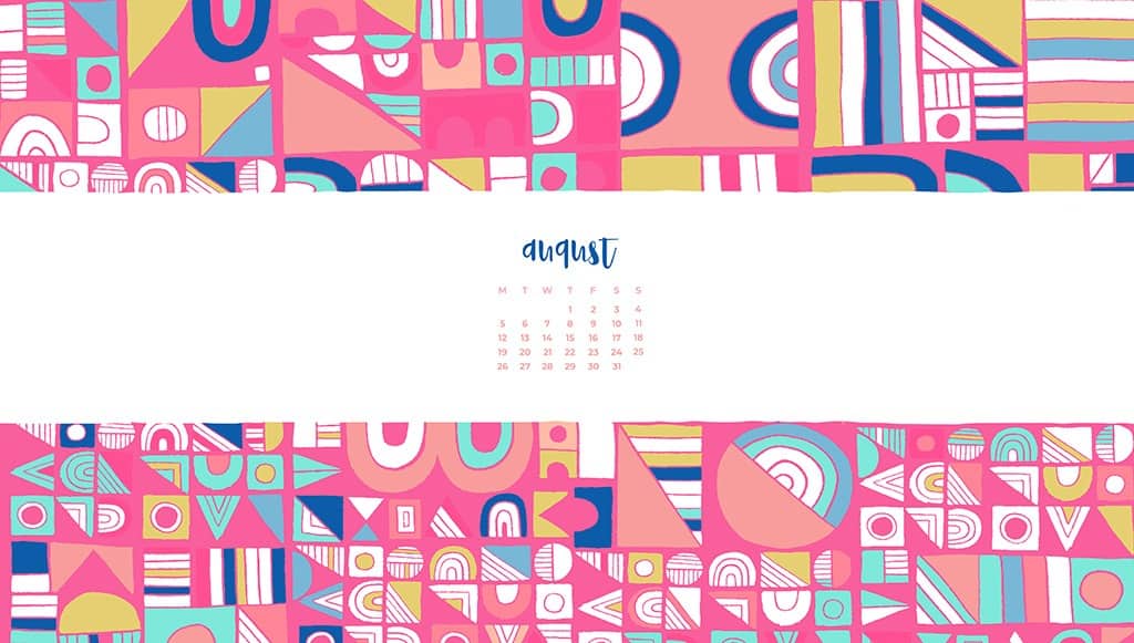 FREE August wallpaper calendars—7 cute and colorful options!