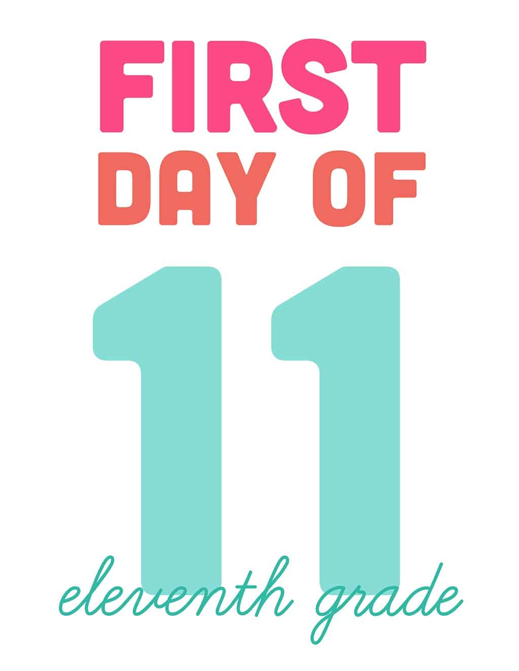 DIY homemade back to school sign and free printable signs