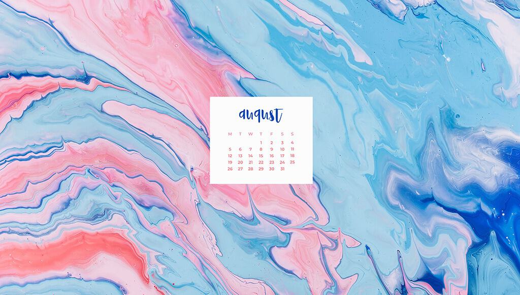 FREE August wallpaper calendars—7 cute and colorful options!