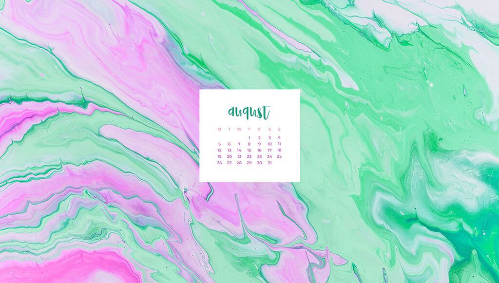 FREE August wallpaper calendars—7 cute and colorful options!