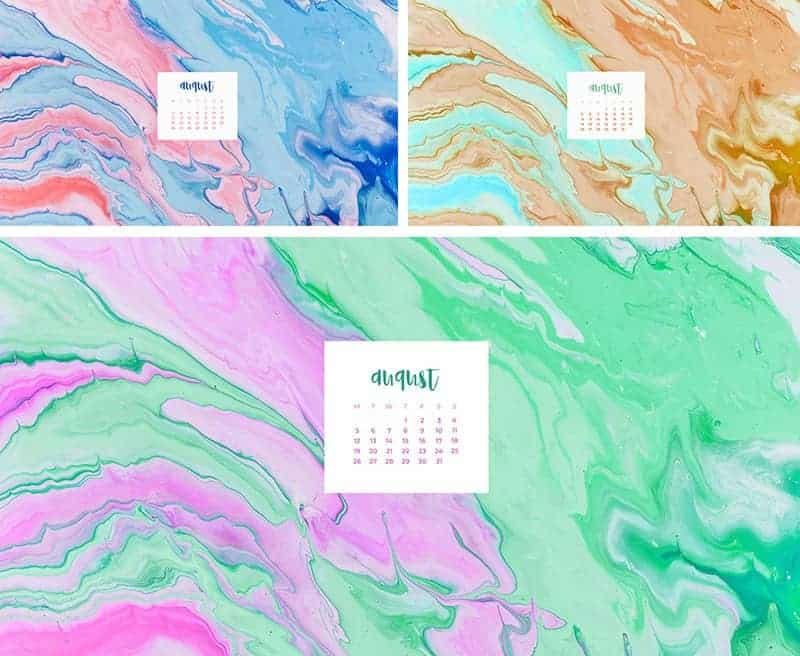 FREE August wallpaper calendars—7 cute and colorful options!