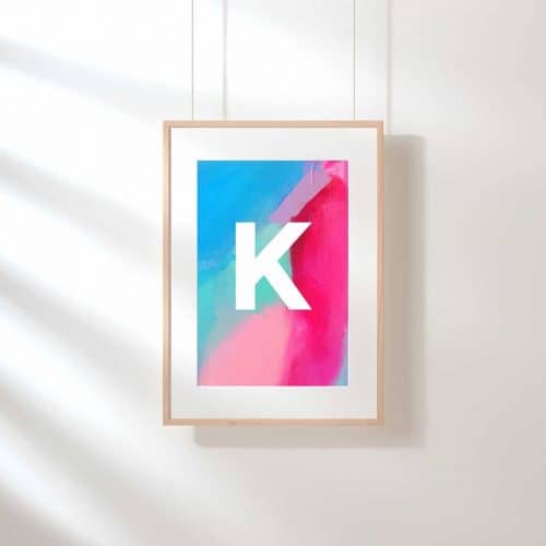 Download my FREE monogram art printables A-Z, perfect for gallery walls!