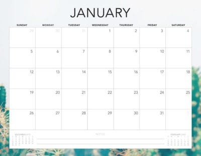 Free 2020 printable calendars - 51 designs to choose from!