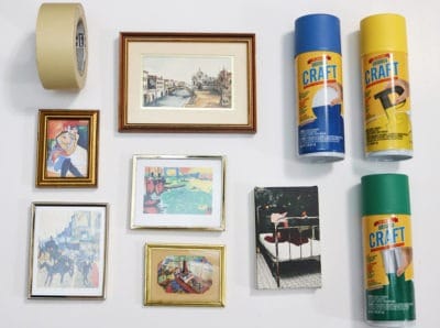 Learn how to upcycle thrift store art with Plasti Dip Craft