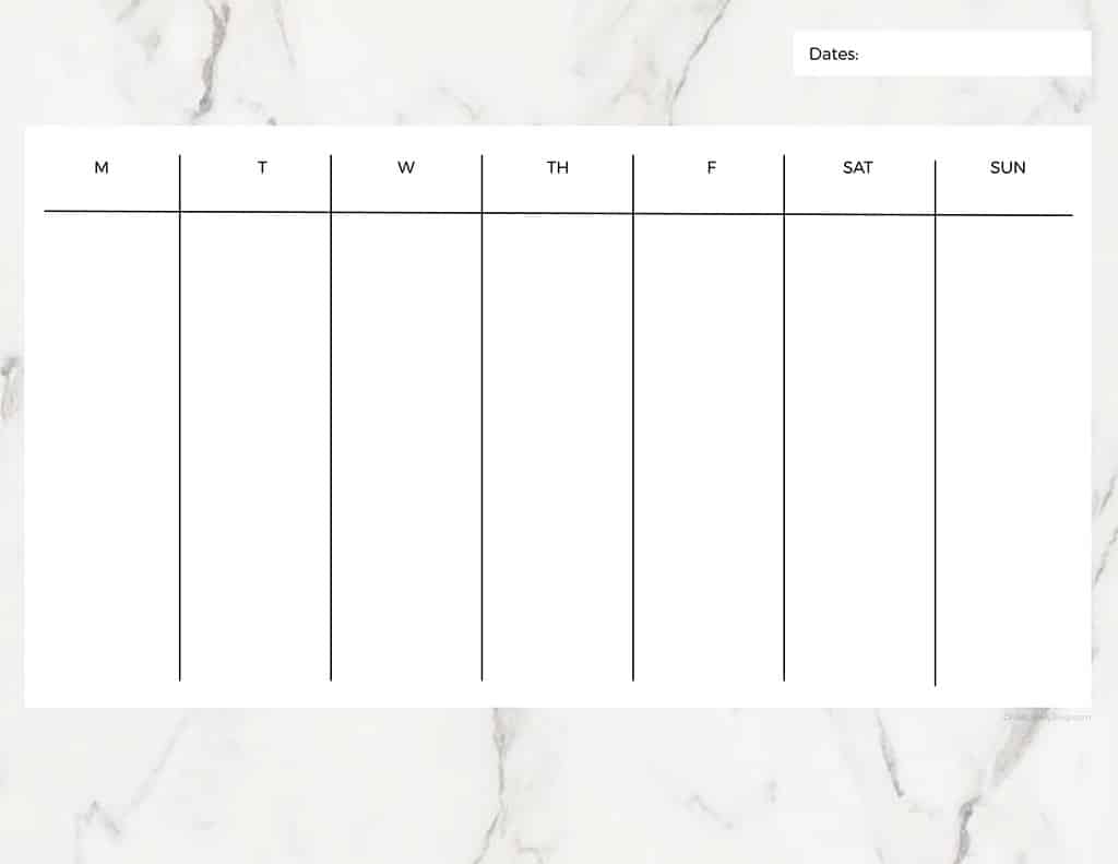 FREE printable weekly calendars — get your week organized!