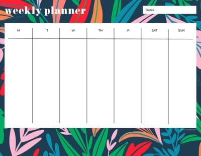 FREE printable weekly calendars — get your week organized!