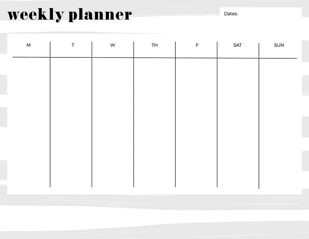 FREE printable weekly calendars — get your week organized!