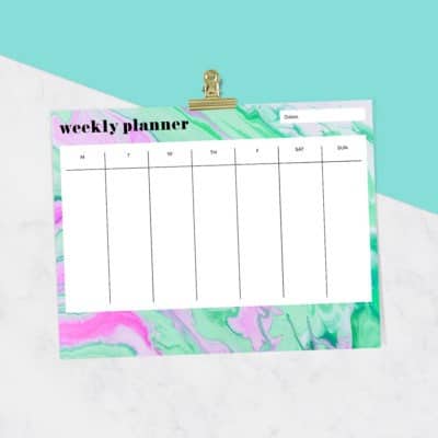 FREE printable weekly calendars — get your week organized!