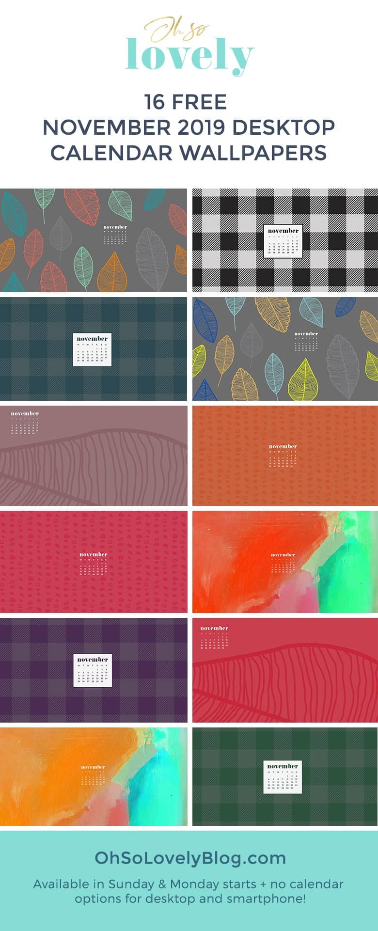 FREE November desktop wallpapers — dress your tech for fall!