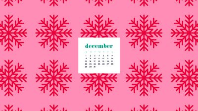 Free December wallpaper calendars — festive and colorful!