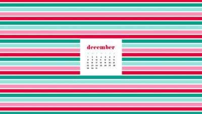 Free December wallpaper calendars — festive and colorful!