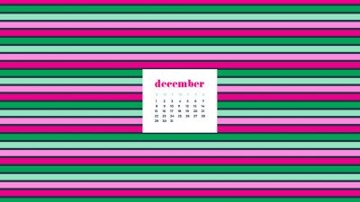 Free December wallpaper calendars — festive and colorful!