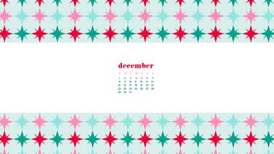 Free December wallpaper calendars — festive and colorful!