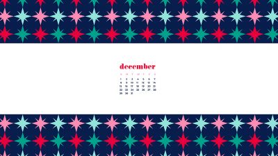 Free December wallpaper calendars — festive and colorful!