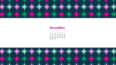 Free December wallpaper calendars — festive and colorful!