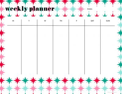 FREE winter weekly planner printables — 9 designs in letter and A4 sizes!