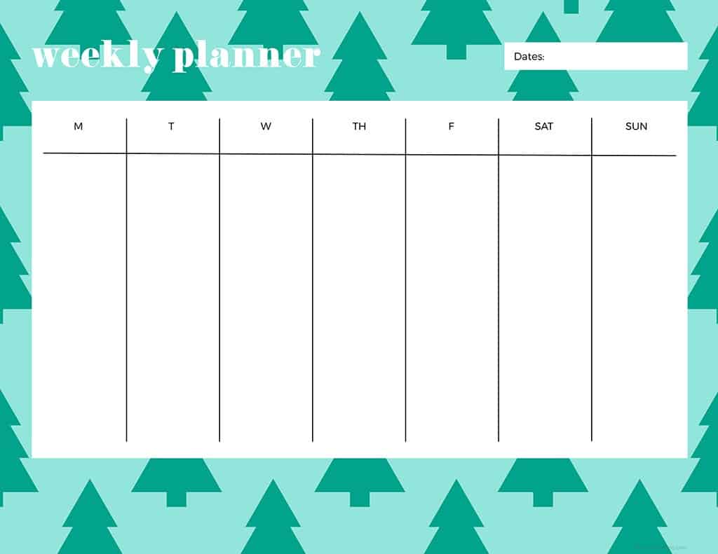 FREE winter weekly planner printables — 9 designs in letter and A4 sizes!